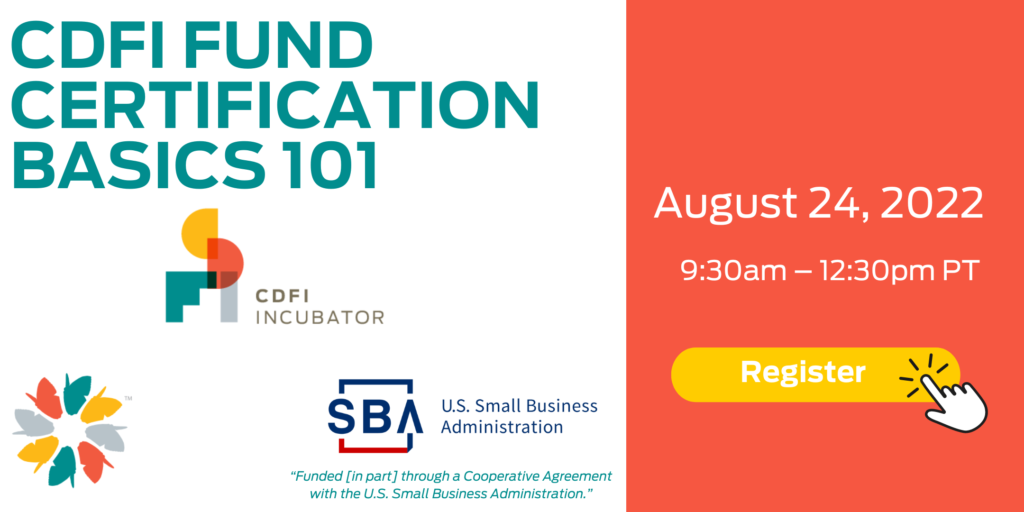 CDFI Fund Certification Basics 101 | CAMEO